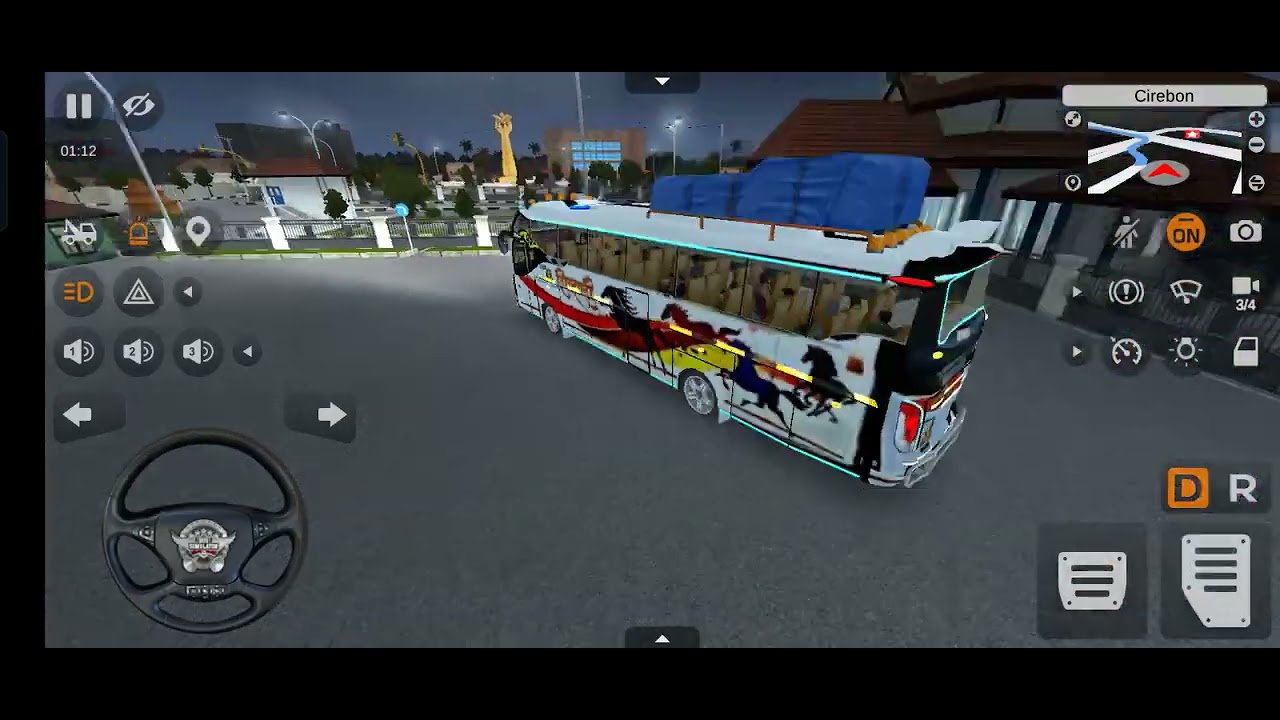 modified bus with exhaust - YouTube