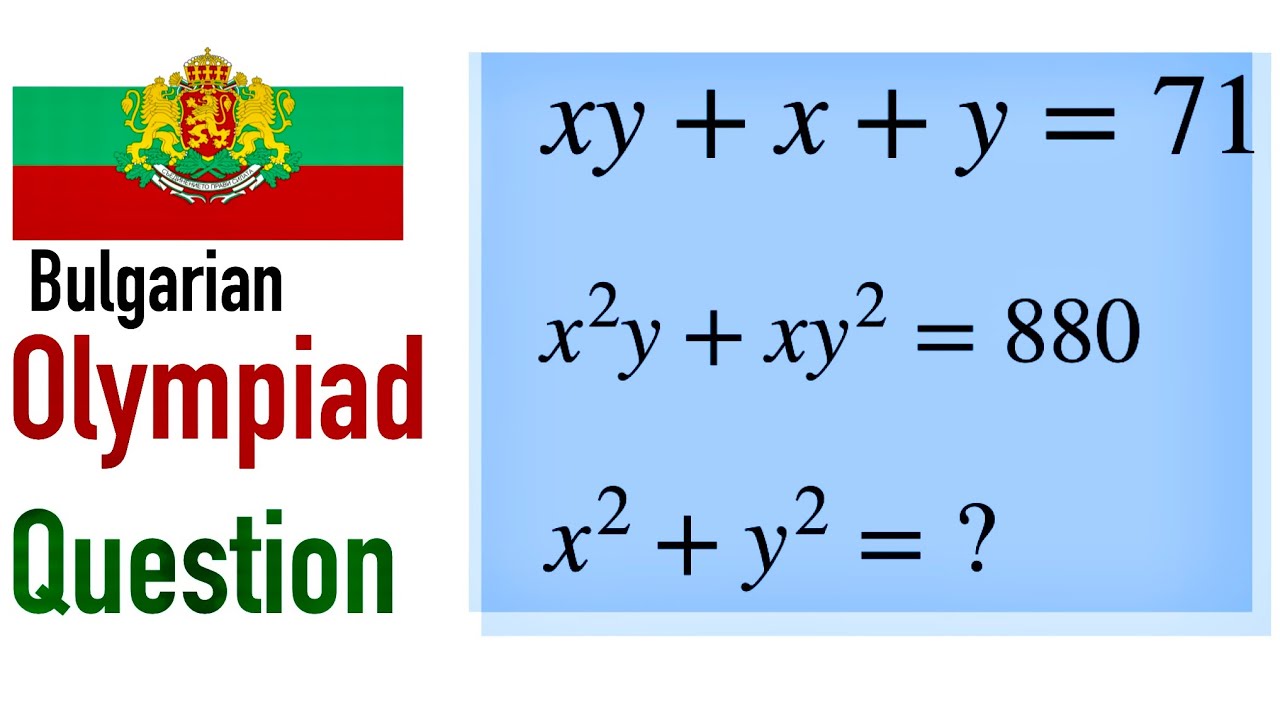 Balgarian Mathematics Olympiad Question | mathematical Olympiad ...