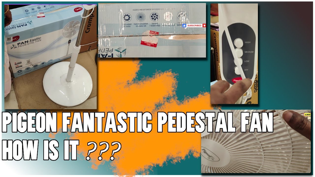Pigeon Fantastic Pedestal Fan, Silent Operation 400 mm Pedestal Fan ...