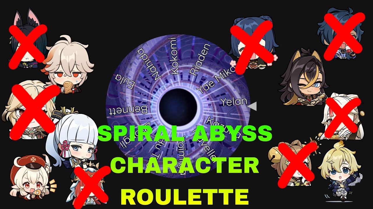 Spiral Abyss 3.8 Challenge. Character Roulette - YouTube