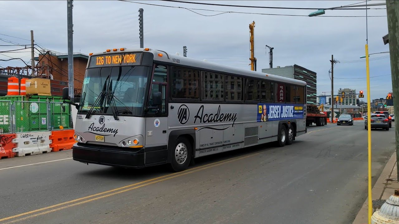 Academy Bus: 2017 MCI D4500CTs on the 126 @ Hoboken Terminal - YouTube