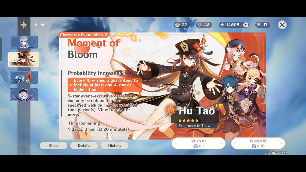 Genshin impact F2P Hu Tao pull 50/50 Attempt 4.1 banner - YouTube