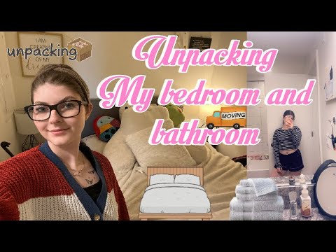 FINALLY Unpacking my bedroom and bathroom .. it still needs work - YouTube