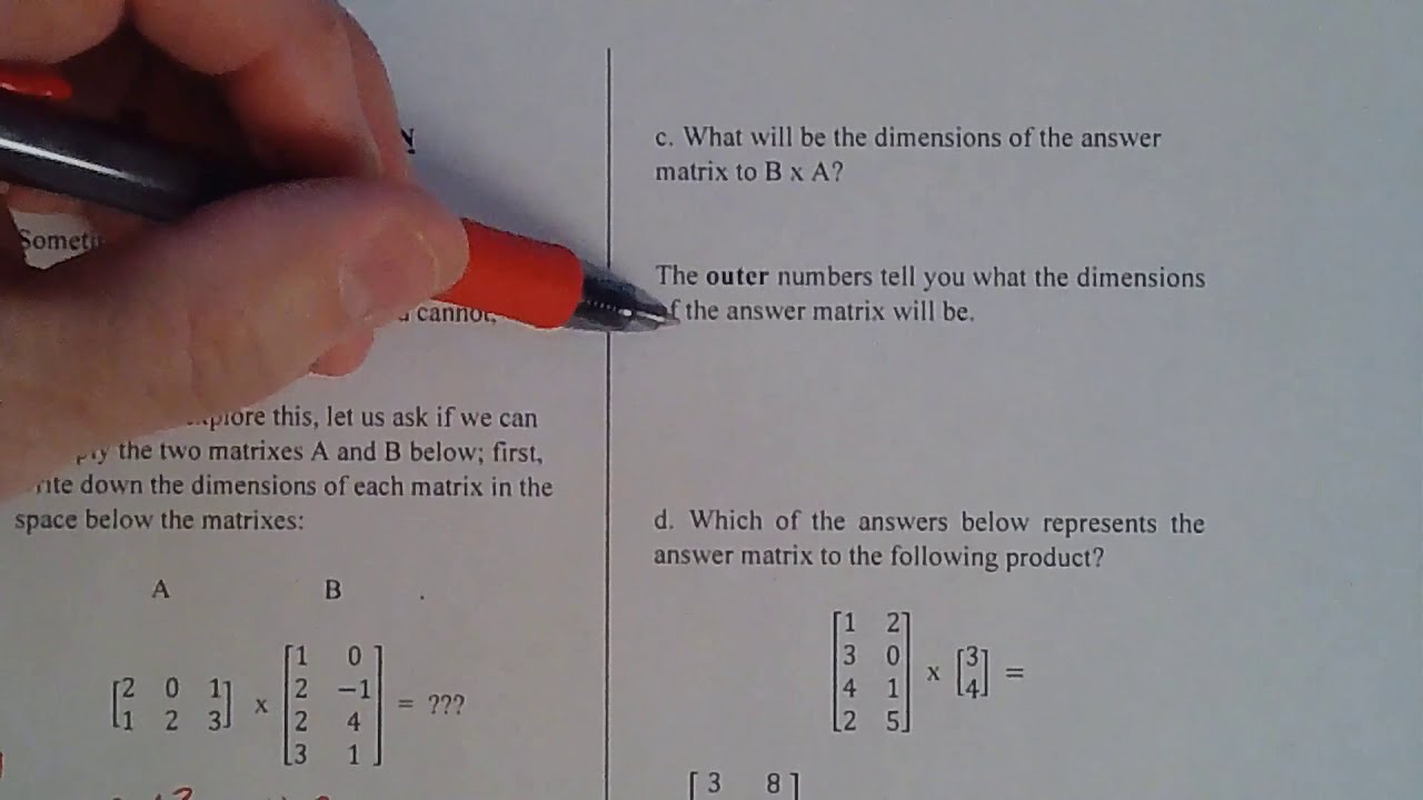 Matrixes / Matrices: everything you need to know for the ACT exam math ...