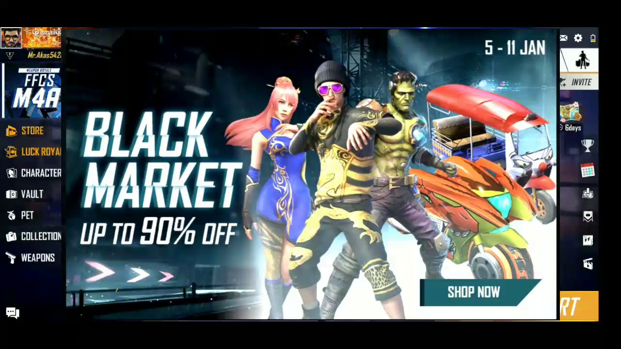 free fire new event./.black market event ./. free fire news. ir gaming ...