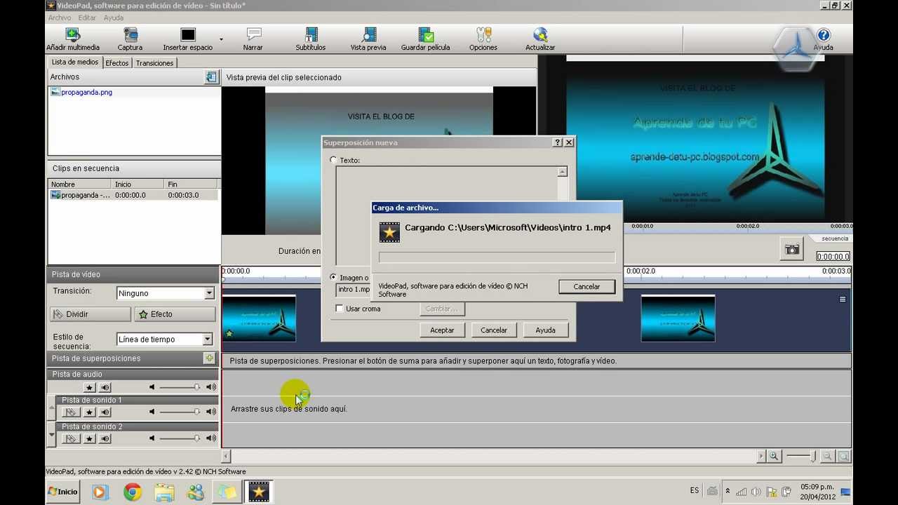 Tutorial VideoPad Varios Videos en uno - YouTube