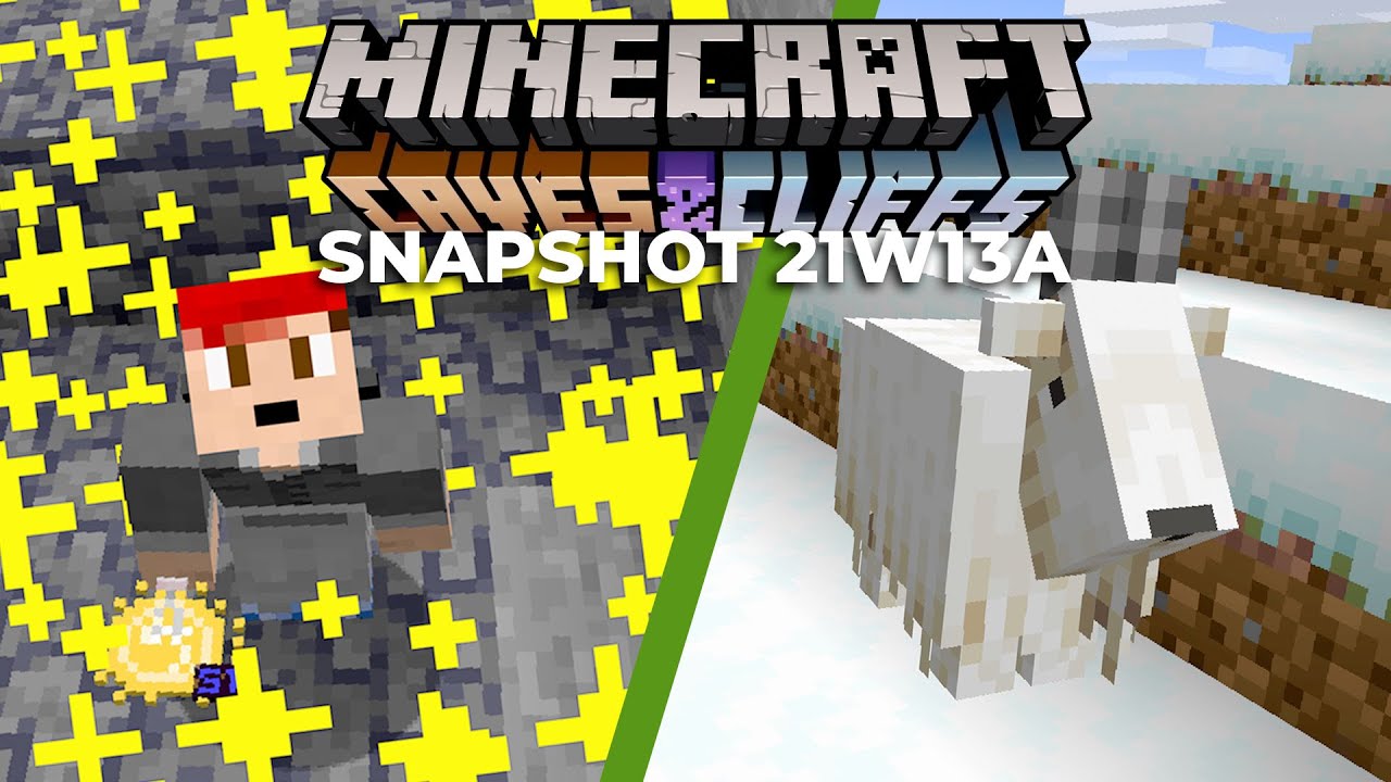 Minecraft Snapshot 21w13a Java GOATS and NEW LIGHT BLOCK - YouTube