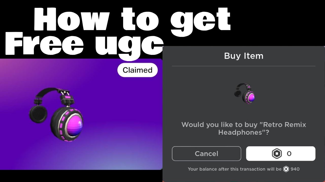 How To Get The Retro Remix Headphones Free UGC Limited | Fresh Cut ...