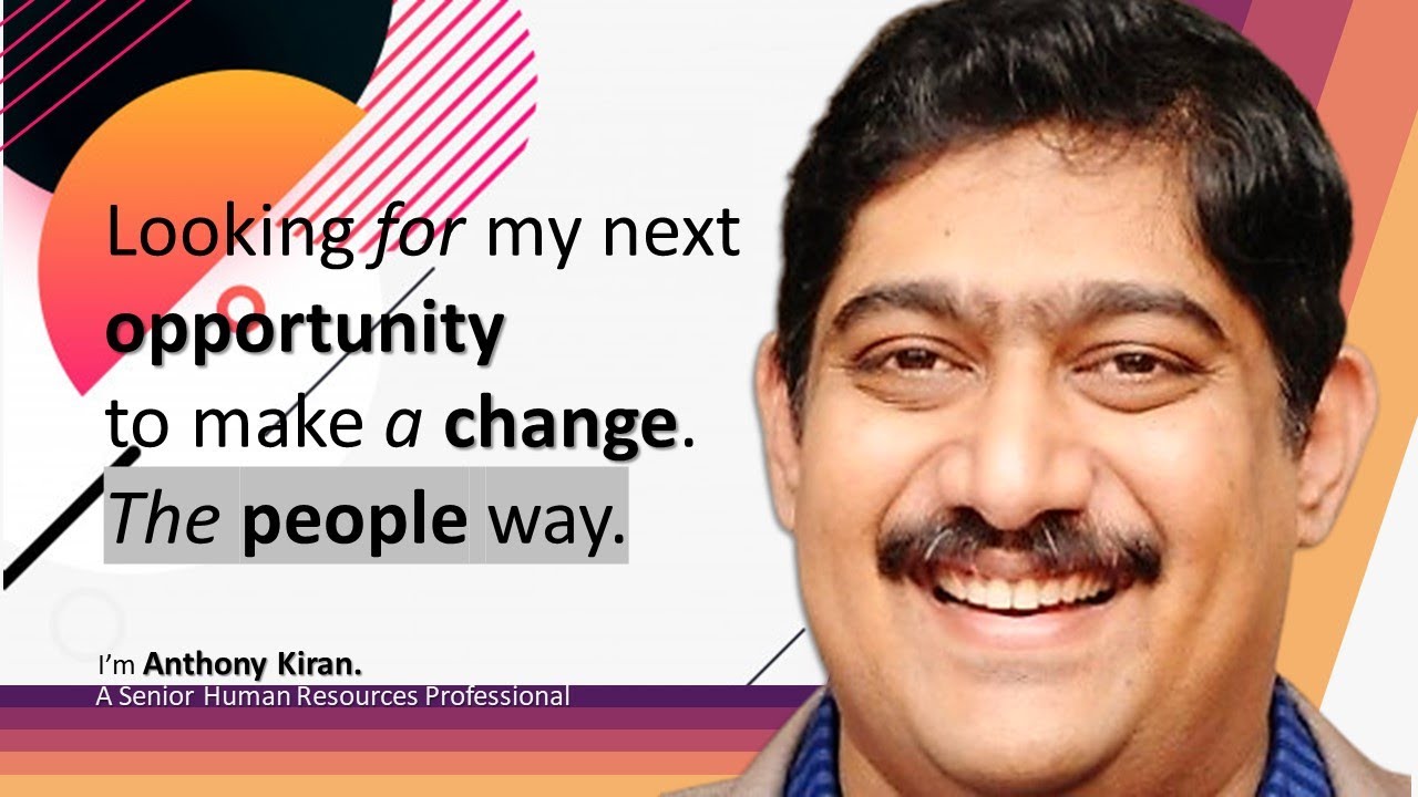 Anthony Kiran | Sr HR Professional | India - YouTube