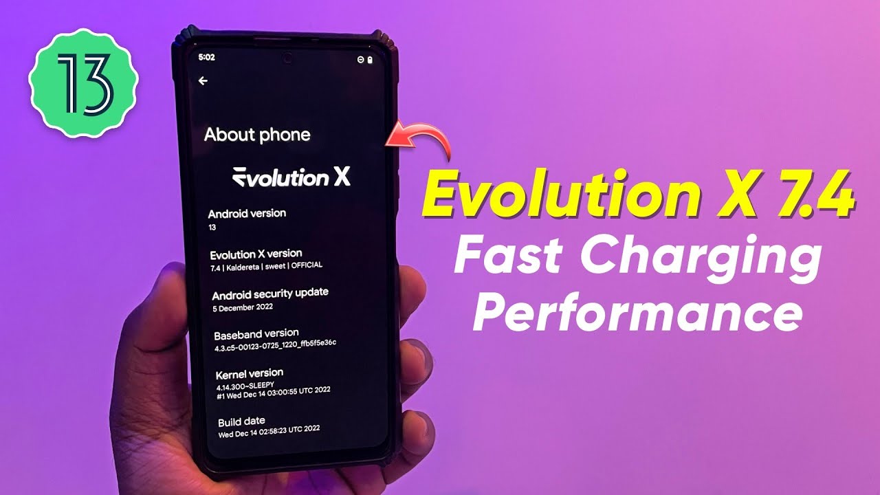 Evolution X 7.4 - Fast Charging | Improve Performance | Android 13 ...