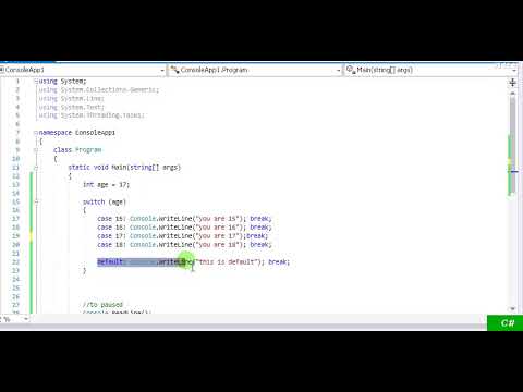 switch Statement - YouTube