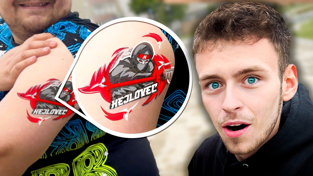 Fanoušek si VYTETOVAL moje LOGO - YouTube