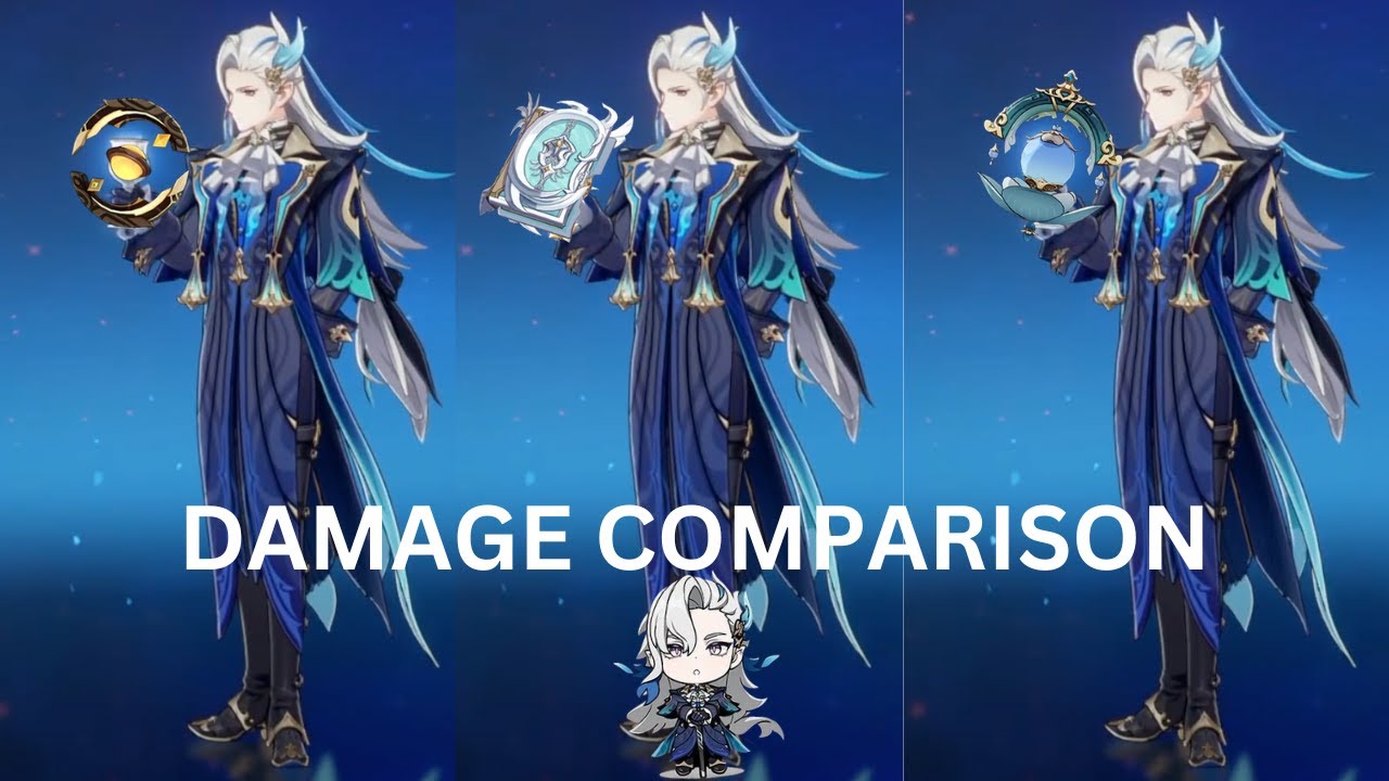 Neuvillette C0 Solo Non-limited 5* Damage Comparison - YouTube
