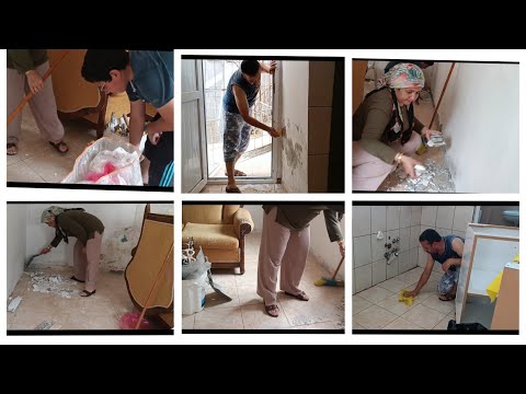YENİ EVİMİZDE RUTUBETLİ YERLER ESKİ SERAMİKLER SÖKÜLDÜ🏠AİLECE YENİ EVİMİZE TAMİRATA YAPIYORUZ ❤️