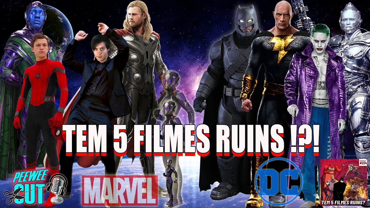 MARVEL E DC TEM 5 FILMES RUINS | PWC 224 | PEEWEE CUT LISTAS - YouTube