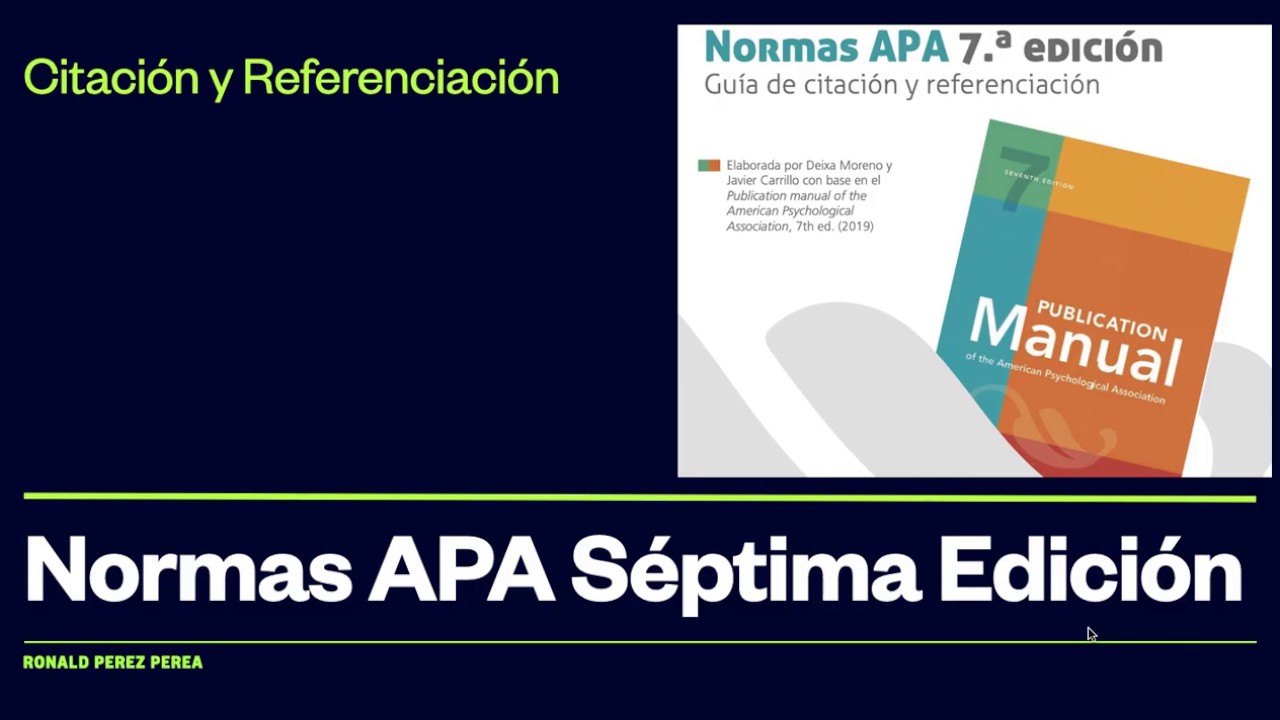 Normas APA 7ma Edición: CITACIÓN (Introducción) - YouTube