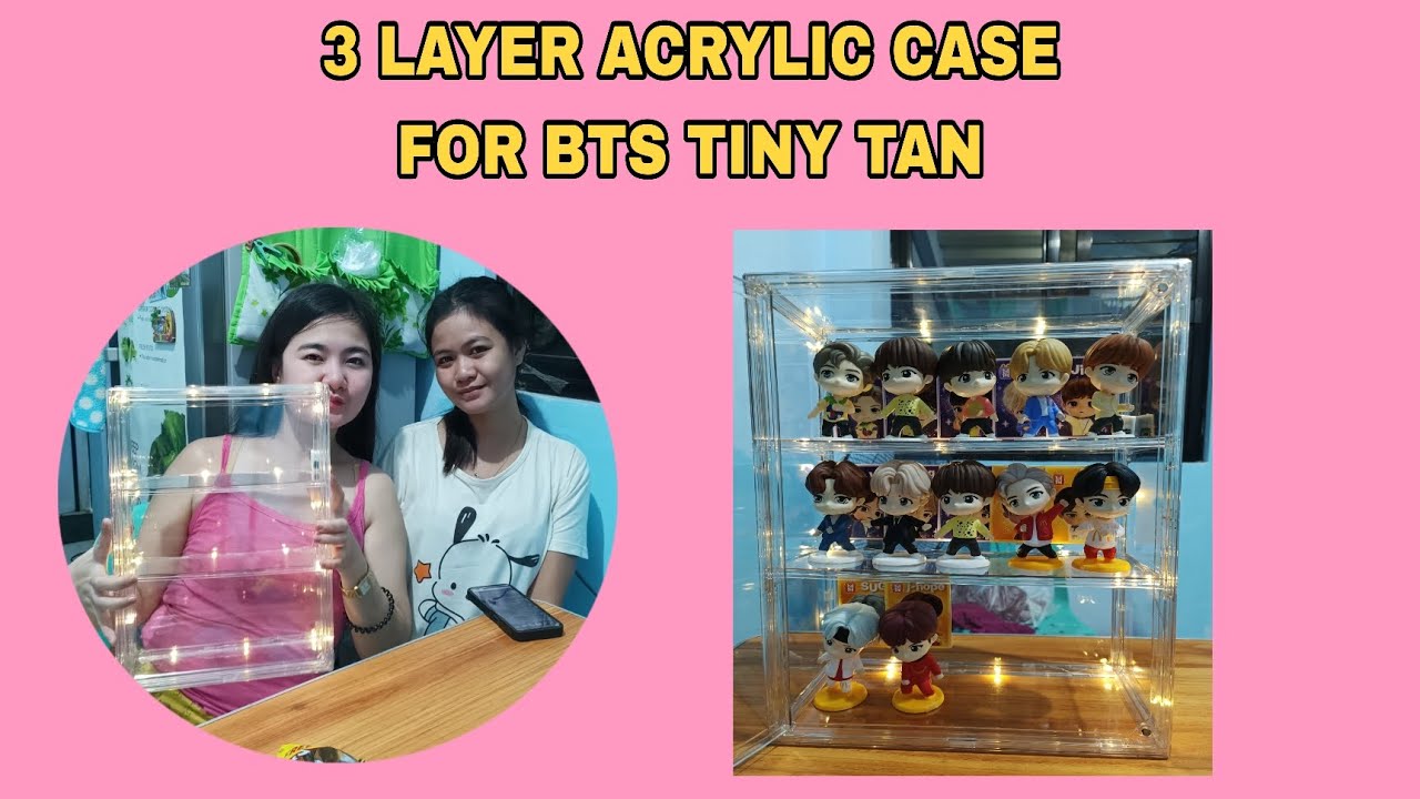 BTS ACRYLIC DISPLAY CASE 3 LAYER | UNBOXING AND ASSEMBLE | HERLYN BATIN ...