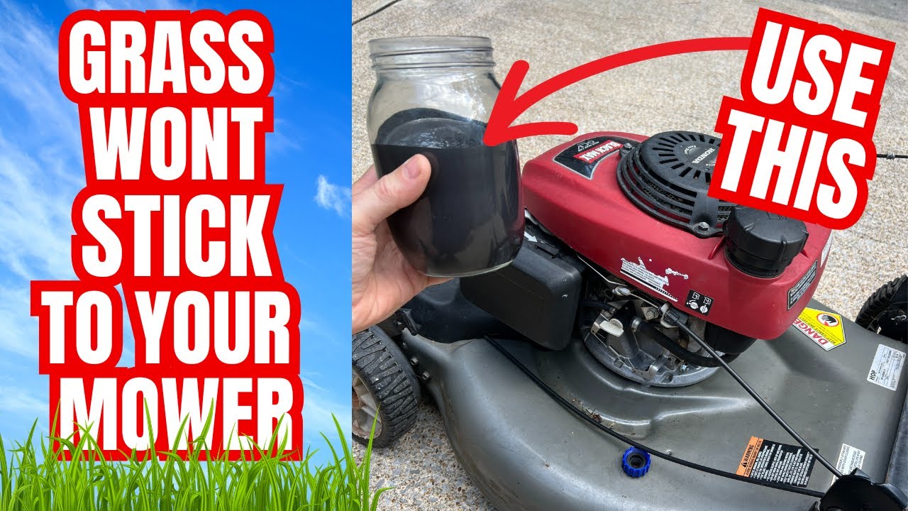 HOW TO STOP GRASS FROM STICKING TO YOUR LAWN MOWER DECK | 15 MINUTE FIX ...