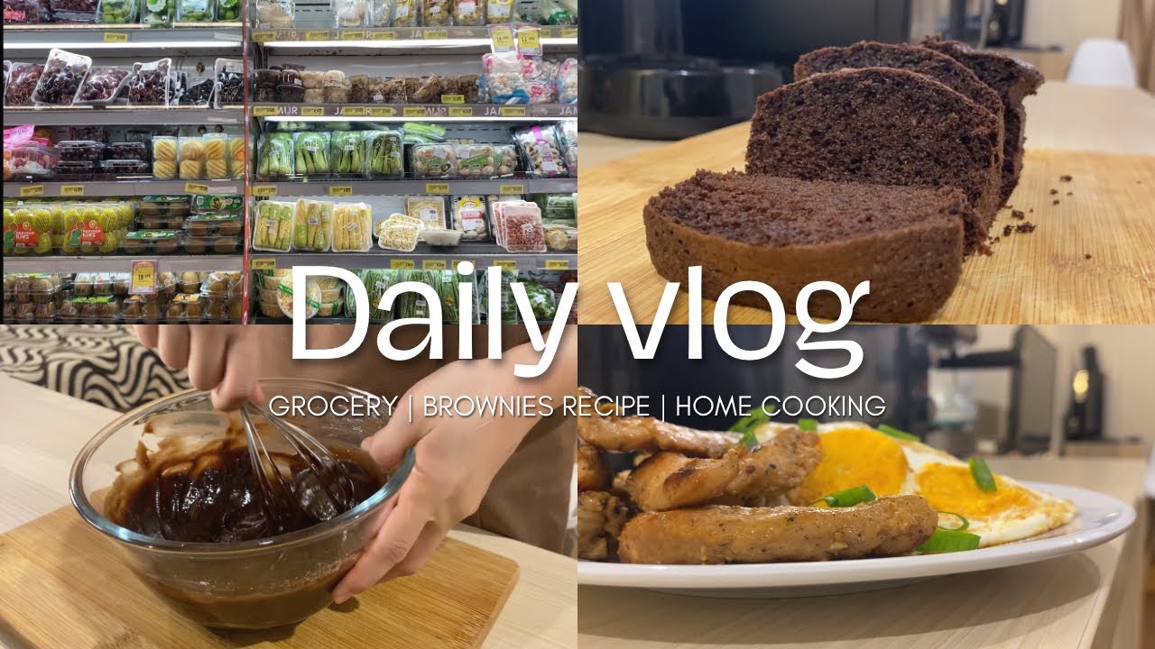 Daily vlog | grocery, baking, chocolate brownies recipe, black pepper ...