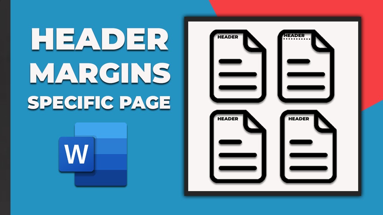 How to change header margins from specific page in Word - YouTube