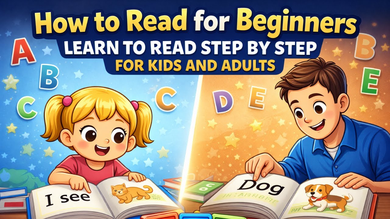 How to Read for Beginners | Learn to Read Step by Step for Kids and ...