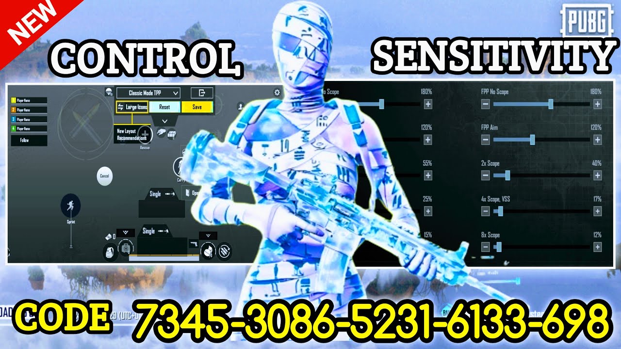NEW UPDATE 3.1 🔥 !! BEST SENSITIVITY CODE + CONTROL SETTINGS PUBG ...