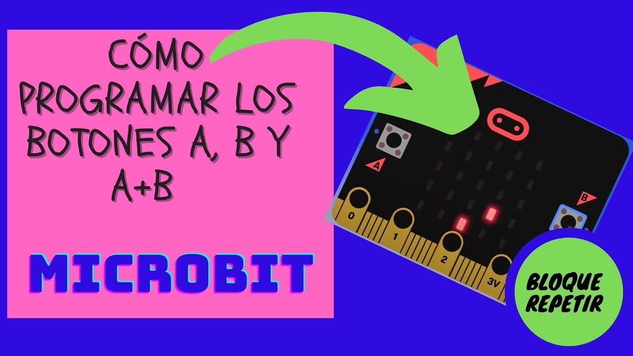 TUTORIAL MICRO:BIT | BLOQUE REPETIR y PROGRAMACIÓN de BOTONES A, B y A ...