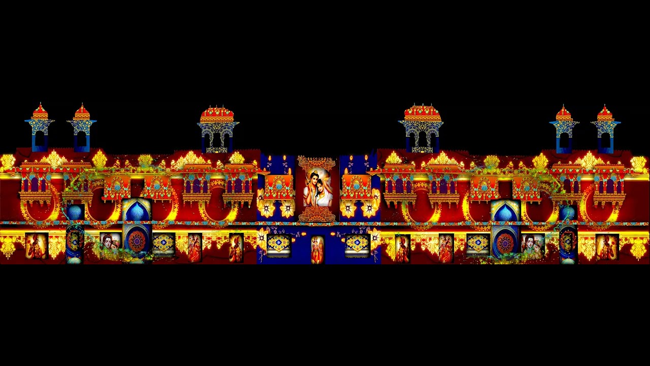 wedding entry 3d projection mapping ,led mapping ,loop all content ...