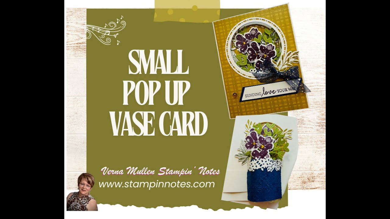 Small Pop UP Vase Card (A4) - YouTube