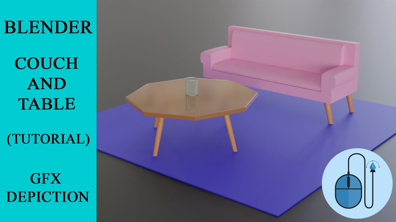 Simple Couch And Table | Blender - YouTube