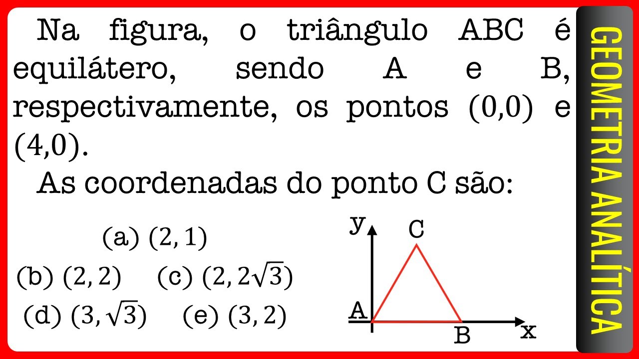Ucsal Geometria Analítica Na Figura O Triângulo Abc é Equilátero