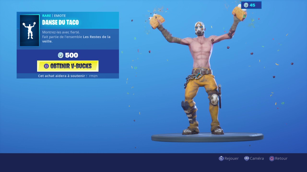 Fortnite TACO TIME EMOTE (1 HOUR) 1 HEURE DE DANSE DU TACO - YouTube