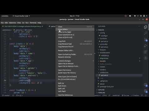 12. UUID data with express js orm sequelize - YouTube