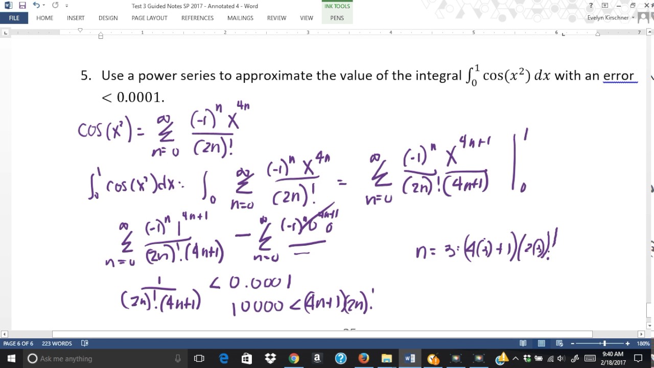 Section 9 10 Binomial Series Example 5 - YouTube