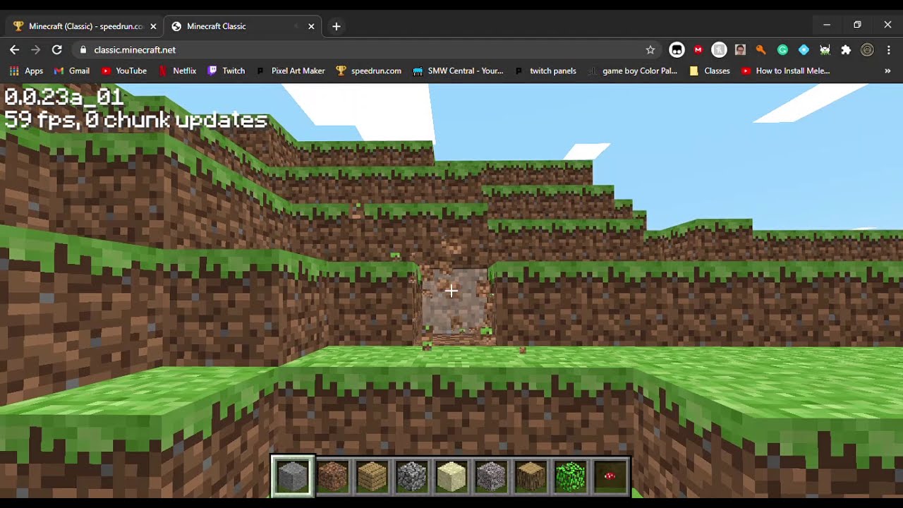 Minecraft (Classic) Break Dirt % 0m00s001s - YouTube