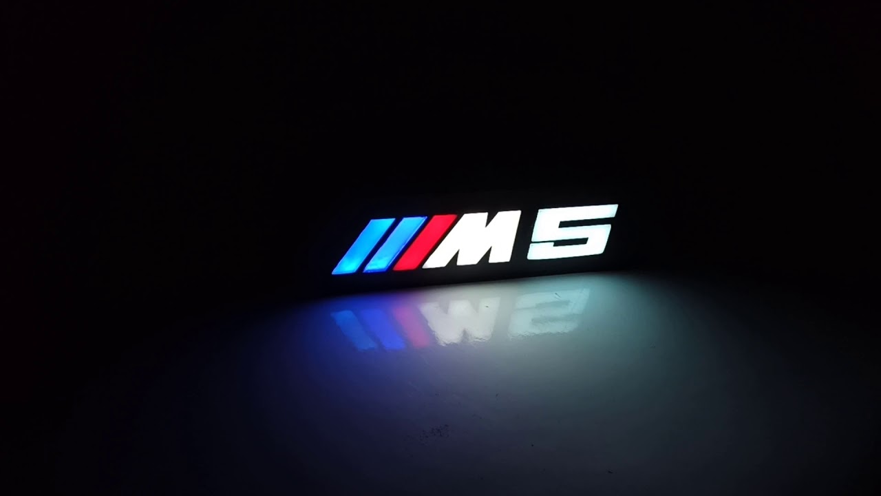 Led badge BMW M5 - YouTube