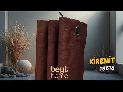 Kiremit Keten Fon Perde - Bohem tarz dekor