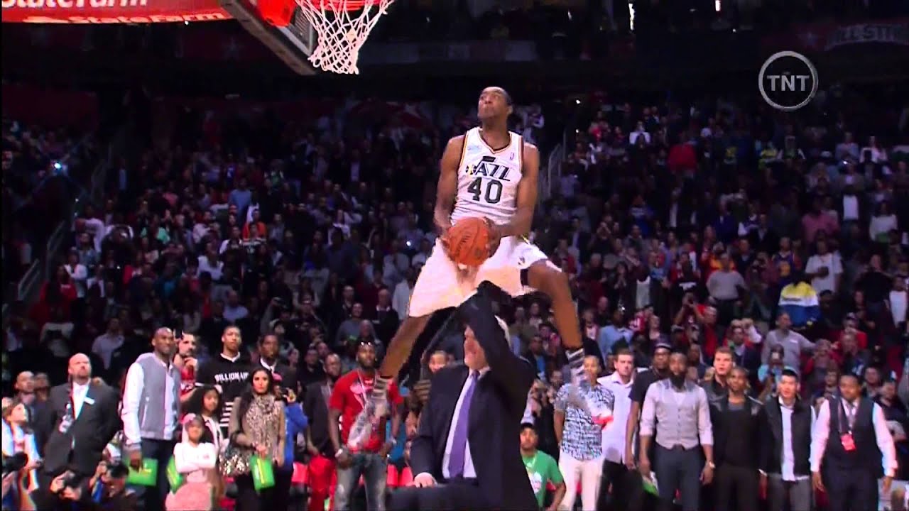 Jeremy Evans Dunks Over Mark Eaton (2013 NBA Dunk Contest) - YouTube