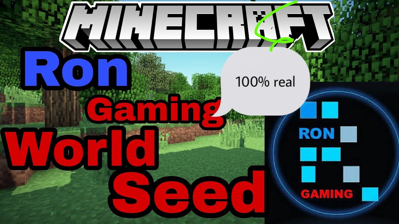 ron gaming World Seed in minecraft - YouTube
