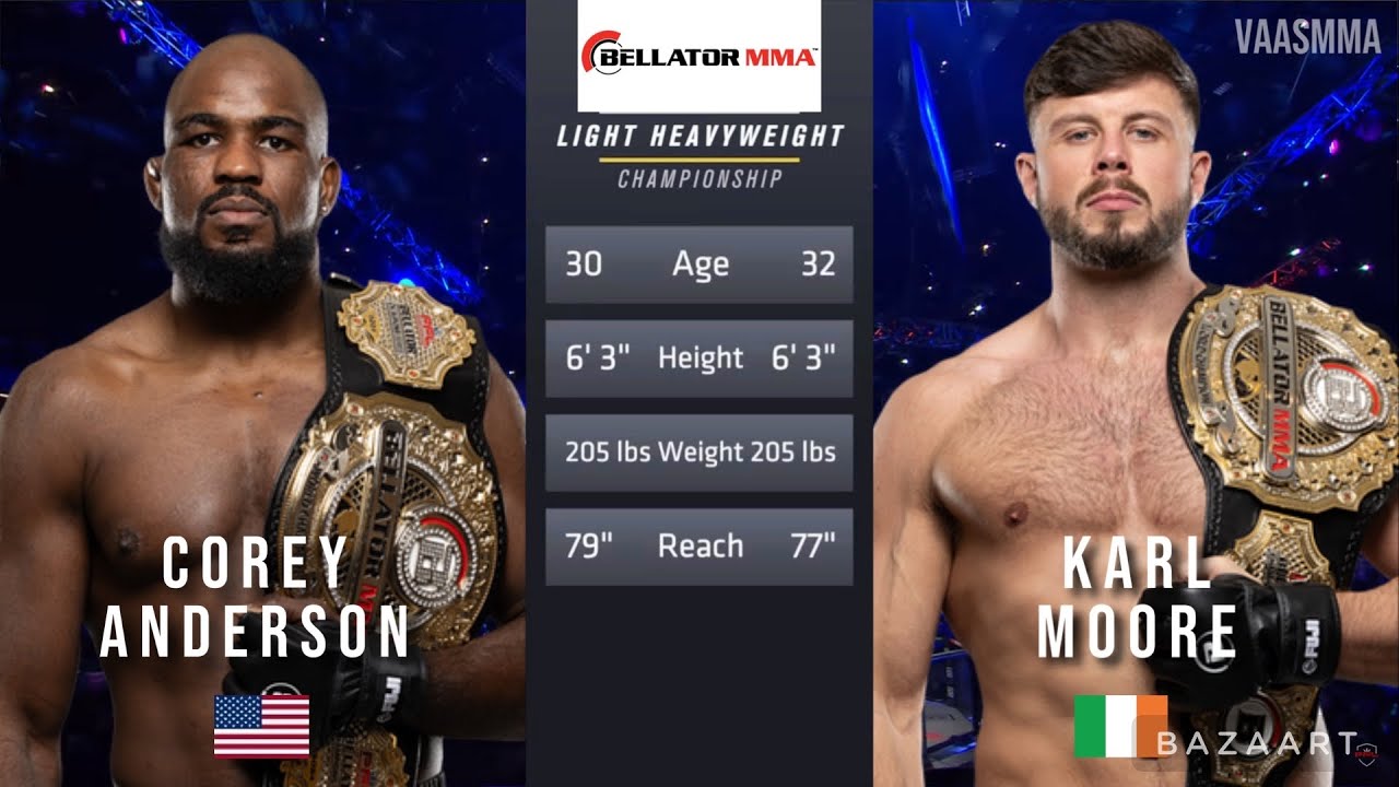 CORY ANDERSON VS VS KARL MOORE FULL FIGHT BELLATOR 302 - YouTube