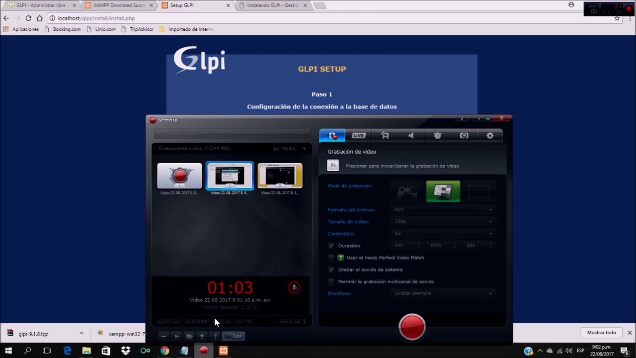 Tutorial de instalación y configuración del Xampp y el Glpi - YouTube