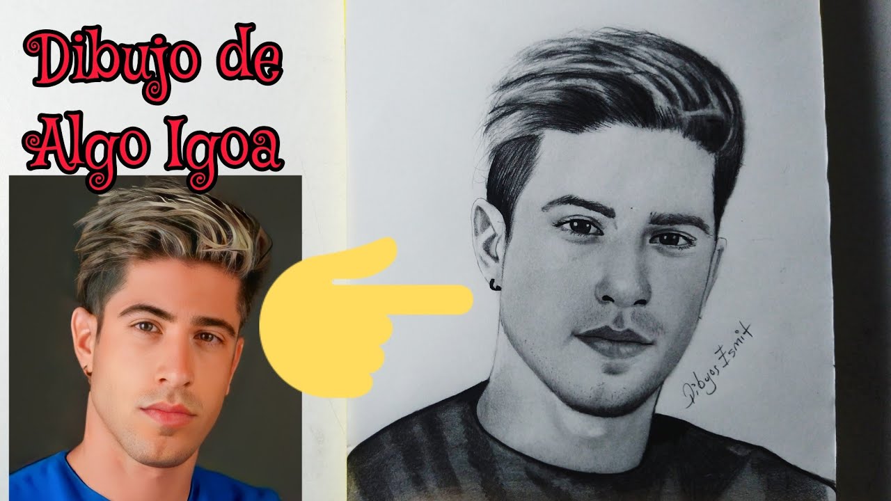 DIBUJAR rostro de ALEJO IGOA - YouTube