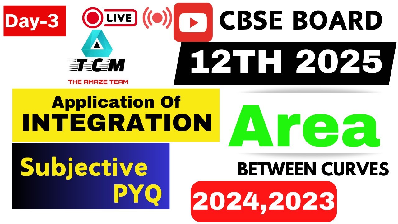 CBSE CLASS 12TH |Batch प्रज्ञान| #AREA | Crash Course CBSE|day-3#live ...