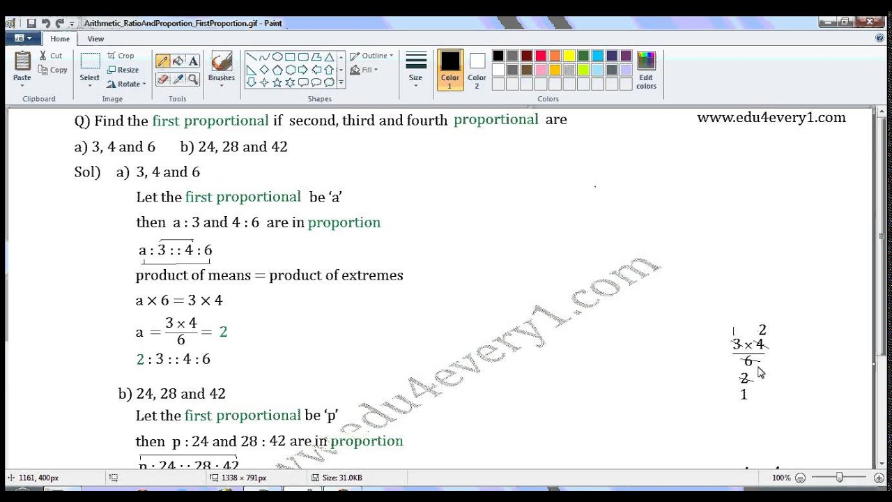 to find first proportional - YouTube