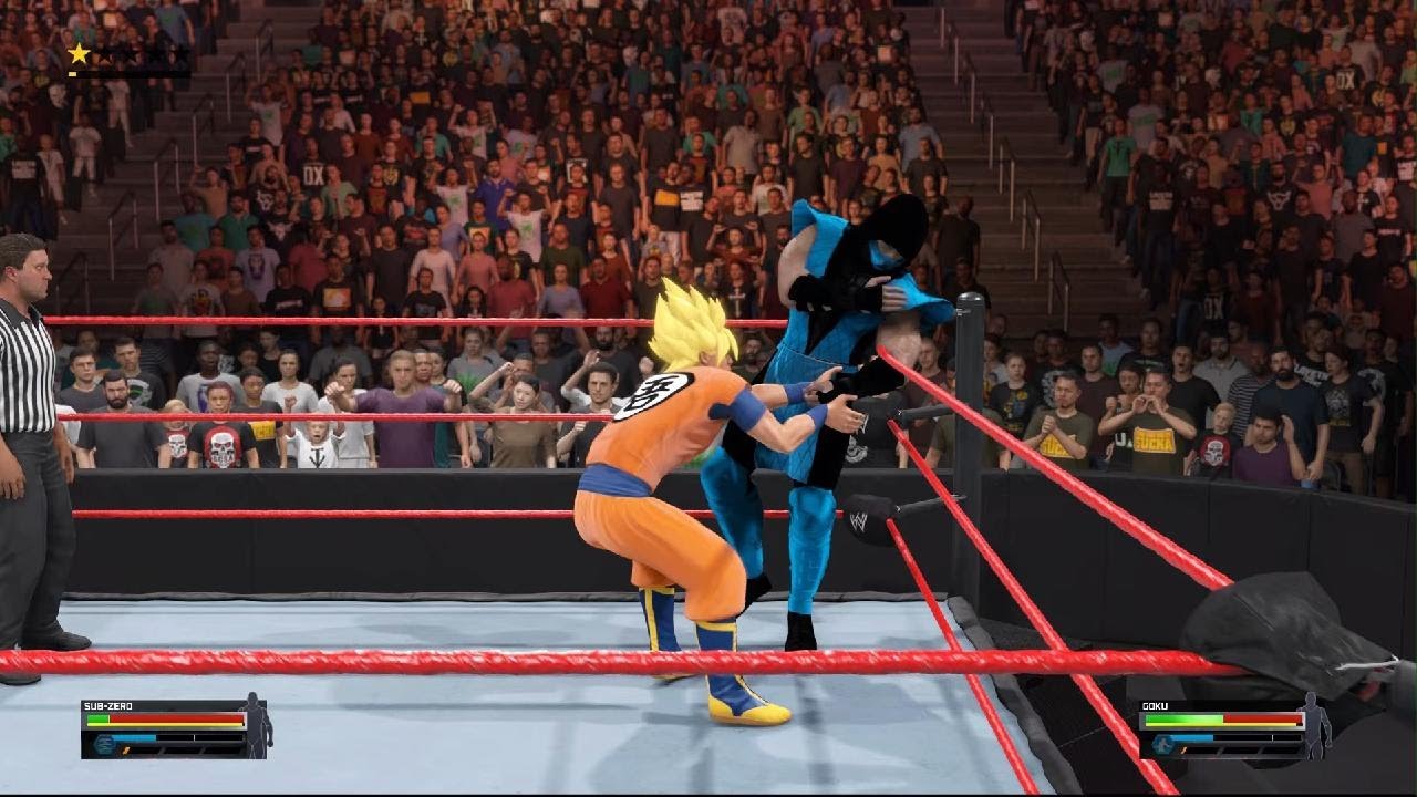 WWE 2K25: Sub-Zero vs. Goku - YouTube