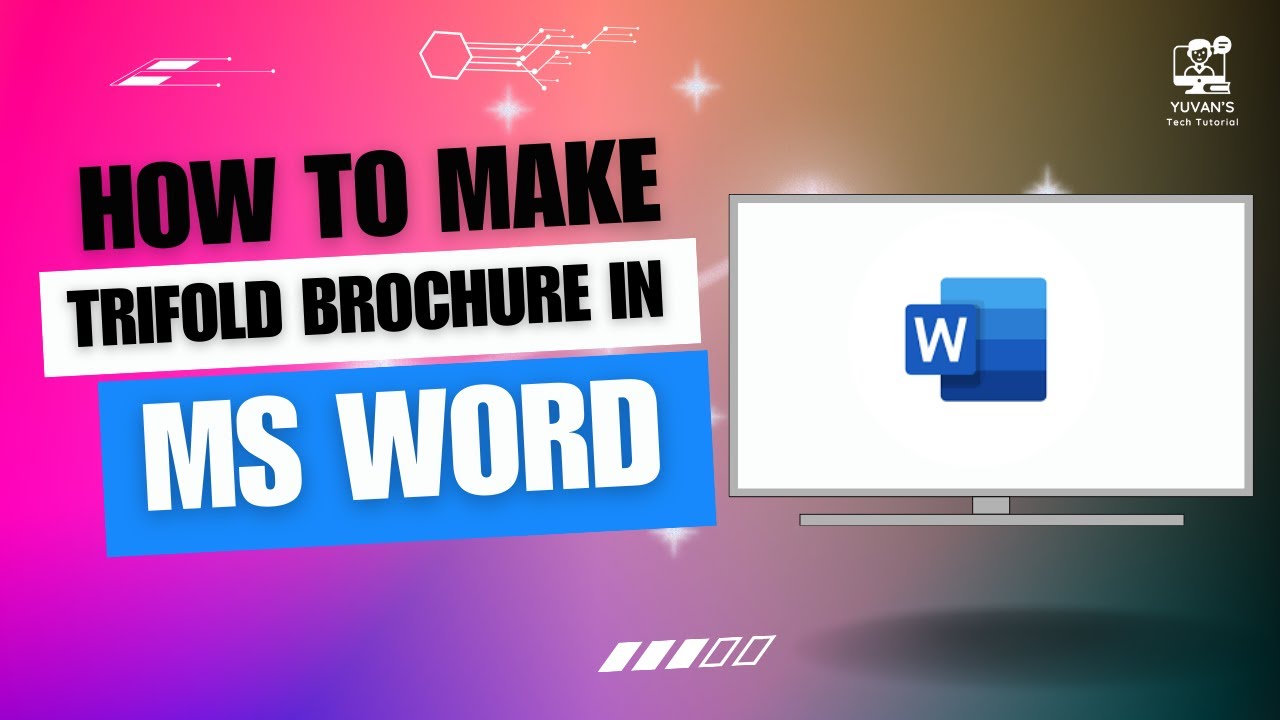 How to Make Trifold Brochure in Ms Word - YouTube