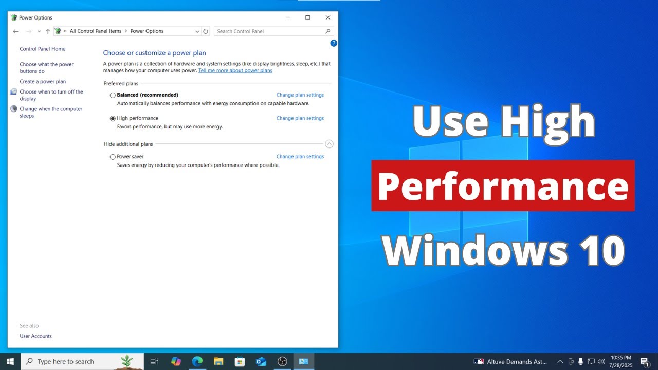 How to Use High Performance on Windows 10 - YouTube