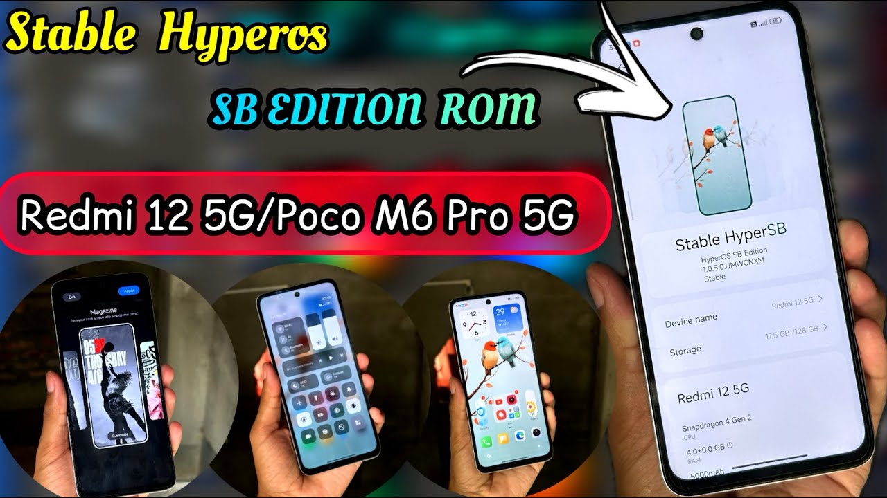 😍HyperOS SB EDITION ROM For Redmi 12 5G/Poco M6 Pro 5G Review,90Fps ...