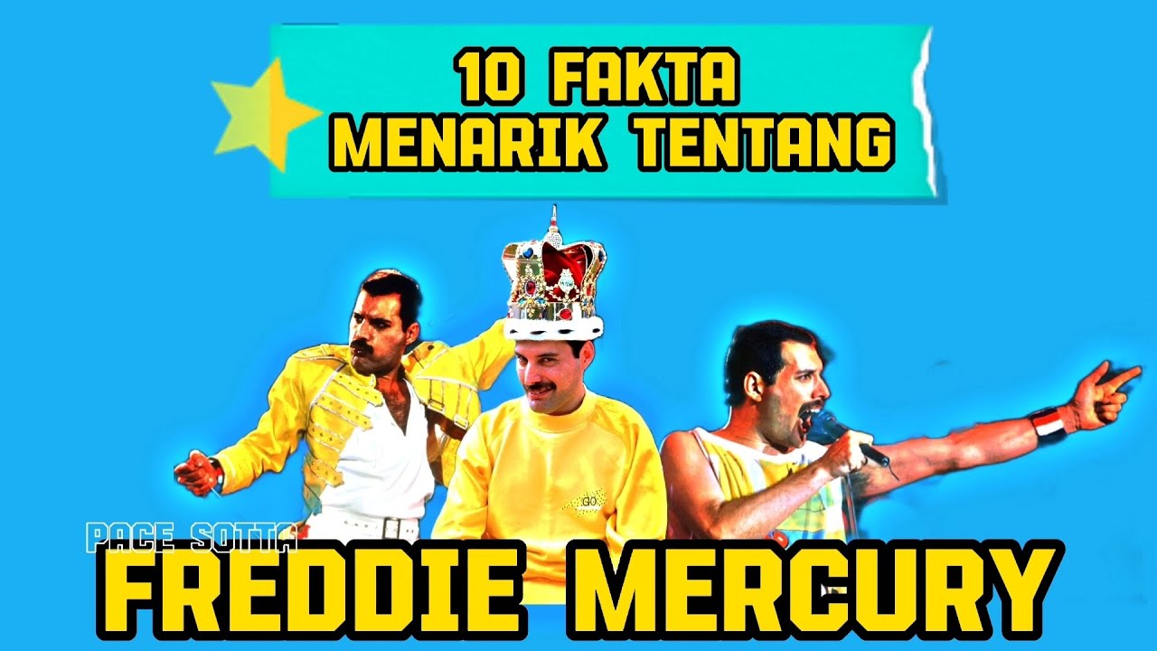 10 fakta menarik tentang FREDDIE MERCURY. Vokalis band Queen - YouTube
