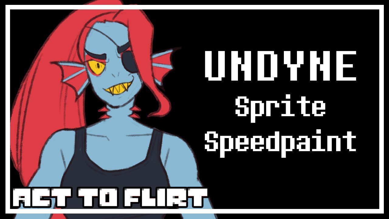 Undertale: Act to Flirt - Undyne Sprite Speedpaint! - YouTube